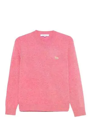 Maison Kitsuné Fox-motif Wool Sweater - Pink