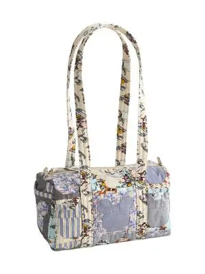 VERA BRADLEY Disney Original 100 Handbag In Ski Weekend Mickey Mouse Patchwork - Blue