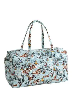 VERA BRADLEY Disney Large Original Duffel In Ski Weekend Mickey And Friends - Blue