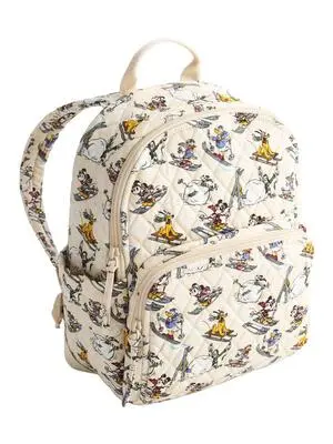 VERA BRADLEY Disney Small Banbury Backpack In Downhill Skiing Mickey And Friends - White