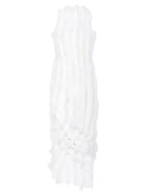 Jacquemus Ruffled Draped Maxi Dress - White