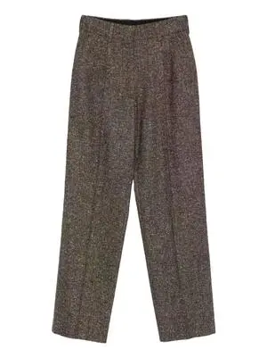 BLAZÉ MILANO Mélange-effect Trousers - Brown