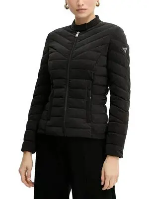 Guess Quilted Zip Jacket - Black