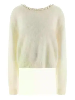 Bernadette Solène Embellished-neckline Sweater - Neutrals