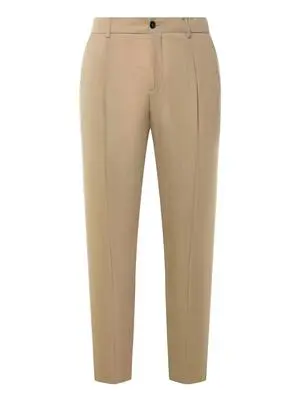 BE ABLE Pleated Wool Trousers - Neutrals