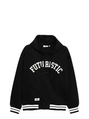 CHOCOOLATE Embroidered Hooded Jacket - Black