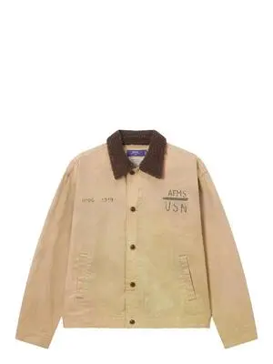 AFTERMATHS Logo-print Shirt Jacket - Neutrals