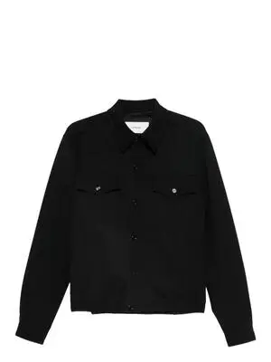 LARDINI Button-front Shirt Jacket - Black