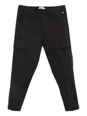 NEW YORK RESIDENT Cargo-pockets Straight-leg Trousers - Black