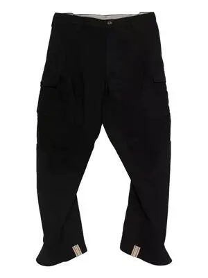ZIGGY CHEN Cargo Straight-leg Trousers - Black