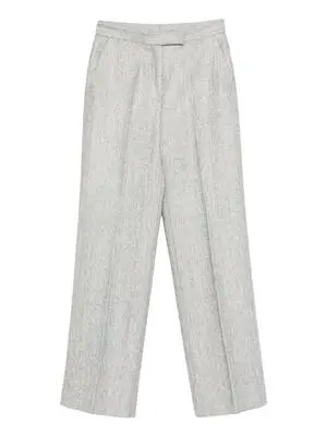 Antonelli Firenze Herringbone Tailored Trousers - Grey