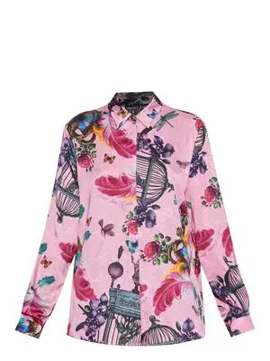 Versace Patterned Regular Fit Shirt - Pink
