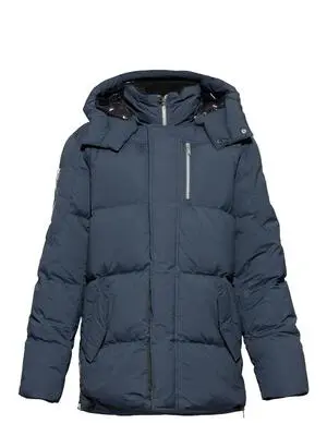 Moose Knuckles Hooded Down Jacket - Navy Blue