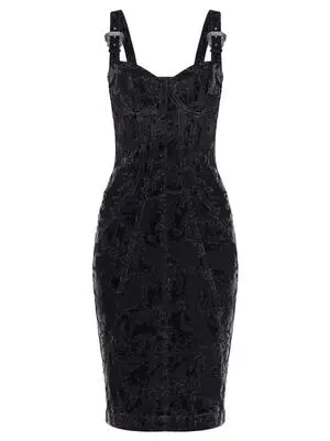 Versace Strappy Midi Dress - Black