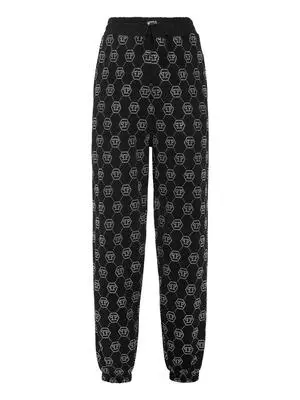 Philipp Plein Monogram-pattern Track Pants - Black