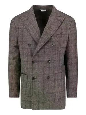 BOGLIOLI Double-breasted Checked Blazer