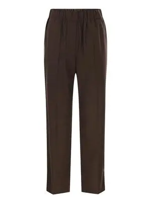 Max Mara Hateley Wool Flannel Trousers - Brown