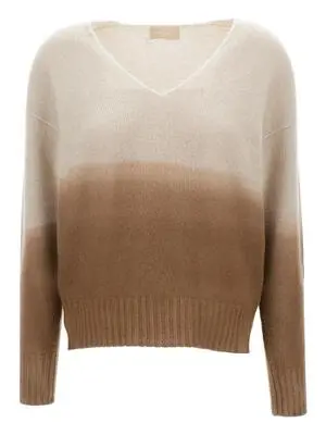 DRUMOHR V-neck Virgin Wool Sweater - Brown