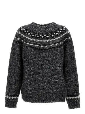 PAROSH Mouline Sweater - Grey