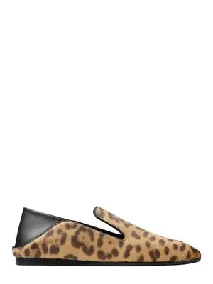 JIMMY CHOO Eliot Leopard Print Loafers - Neutral