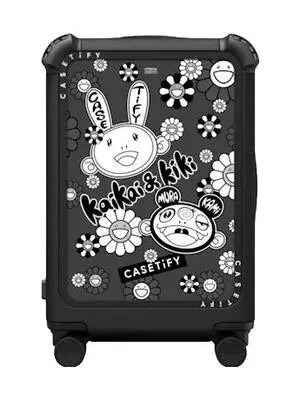 TAKASHI MURAKAMI X Casetify Kaikai And Kiki 21-inch Carry-on Suitcase - Matte Black