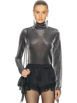 Isabel Marant Jadia Turtleneck Top - Gun Metal