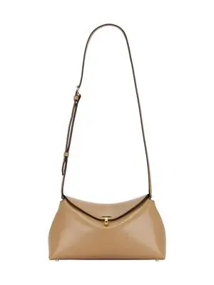 TOTÊME T-lock Leather Clutch - Camel