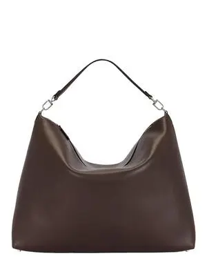TOTEME Bevel Grained Leather Tote Bag Pepper