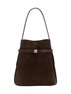 TOTEME Belted Bucket Bag Brown
