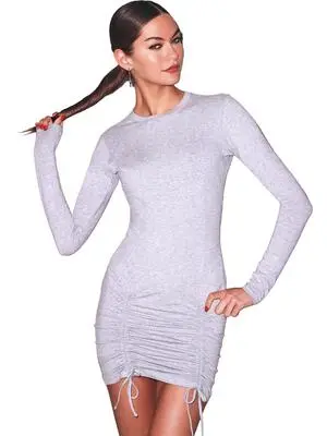 Fleur Du Mal Riley Long Sleeve Dress - Medium Heather Grey