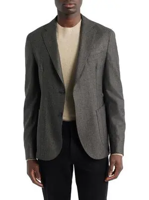 BOSS Hanry Virgin Wool Sport Coat - Dark Brown