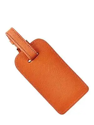 GRAPHIC IMAGE Leather Luggage Tag Orange