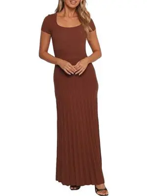 PETAL & PUP Freeman Maxi Dress - Brown