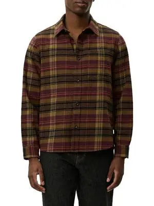 LES DEUX Lennon Check Overshirt - Fudge