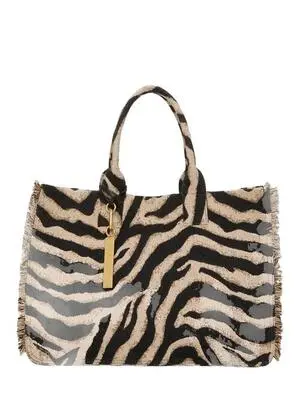 Vince Camuto Zhury Printed Canvas Tote - Brown