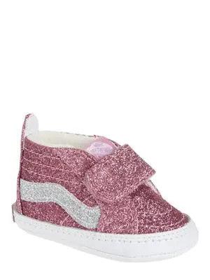 VANS Sk8-hi Glitter Crib Shoe - Glitter Pink Dawn