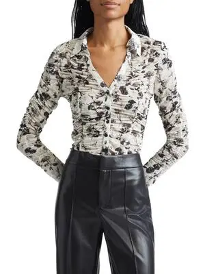 Alice + Olivia Floral Button-up Shirt - Arden Forest