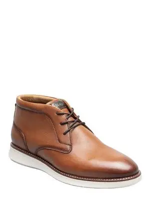 Florsheim Plain Toe Chukka Boots - Cognac Multi