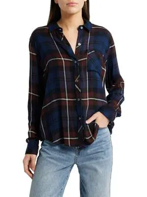 Rails Hunter Plaid Button-Up Shirt Chestnut Birch Navy