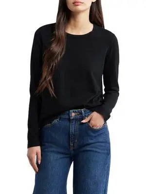 RAILS Cotton & Cashmere Long Sleeve Knit Top