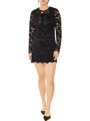 Likely Tyler Long Sleeve Lace Minidress - Black