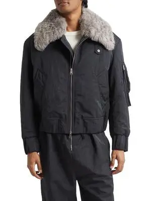 Ami Padded Water Repellent Bomber Jacket - Anthracite