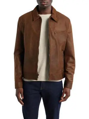SCHOTT Leather Trucker Jacket - Brown