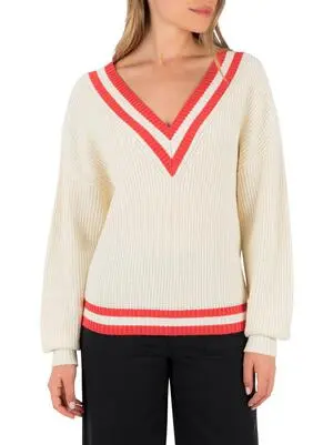 HURLEY V-Neck Cotton-Blend Sweater