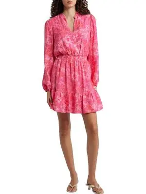 LILLY PULITZER® Axton Floral Fit & Flare Dress - Sun Shell Pink Big Party