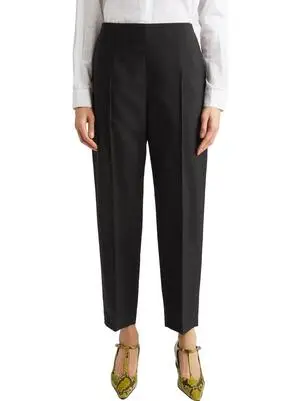 Marni Pintuck Tapered Virgin Wool Trousers - 00n99 Black