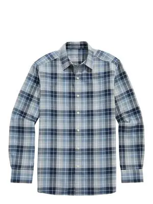 Vineyard Vines Brant Plaid Tech Twill Button-up Shirt Ultimate Grey