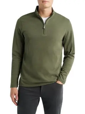 Mizzen+main Kpi Quarter Zip Pullover - Olive
