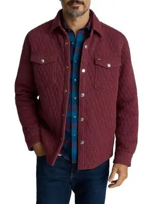UNTUCKIT Braunfield Quilted Knit Overshirt Maroon