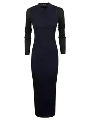 JIL SANDER Long-sleeve Maxi Dress - Blue